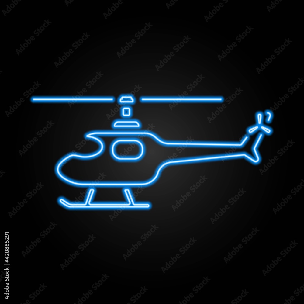Helicopter neon sign, modern glowing banner design, colorful modern ...