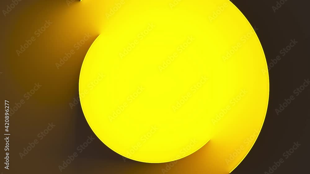 Light yellow semi circles abstract seamless loop animation. Abstract 3D ...