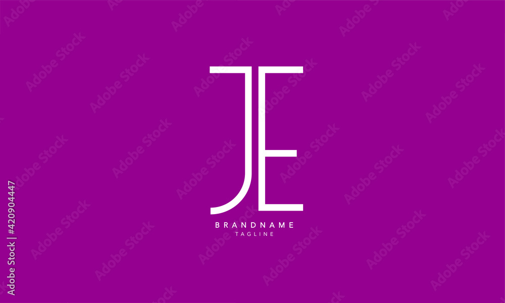 Alphabet letters Initials Monogram logo JE, EJ, J and E Stock Vector ...