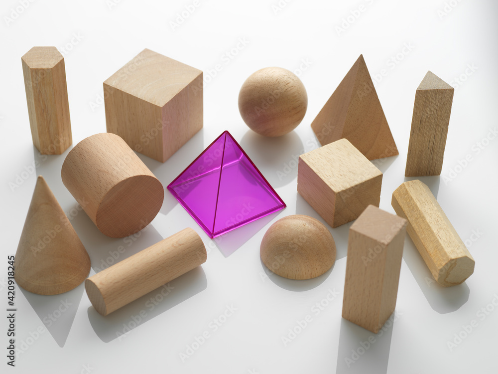 Geometric shapes used in maths and calculus education Stock Photo ...