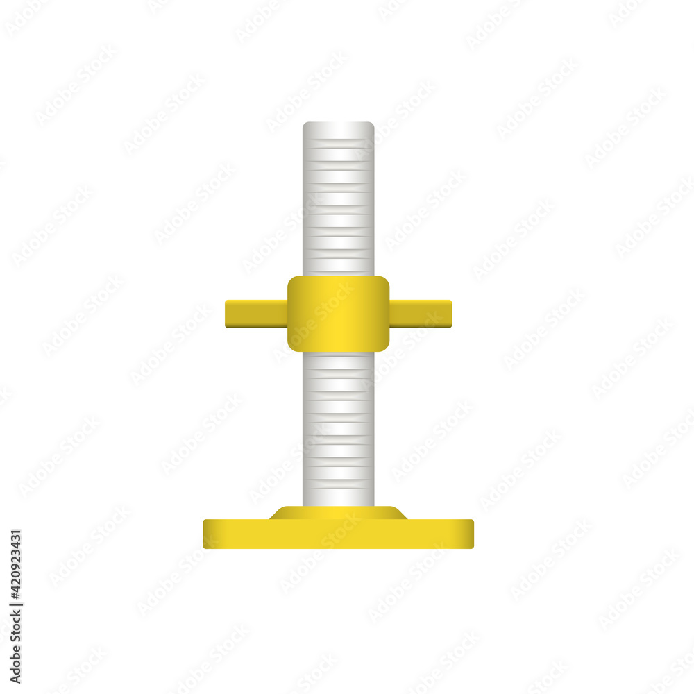 Base jack or plate vector design. Part of modular frame scaffold system ...