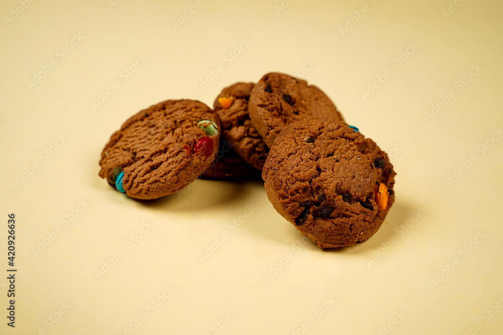 Delicious pastries with a unique variety of colorful choco chips have ...