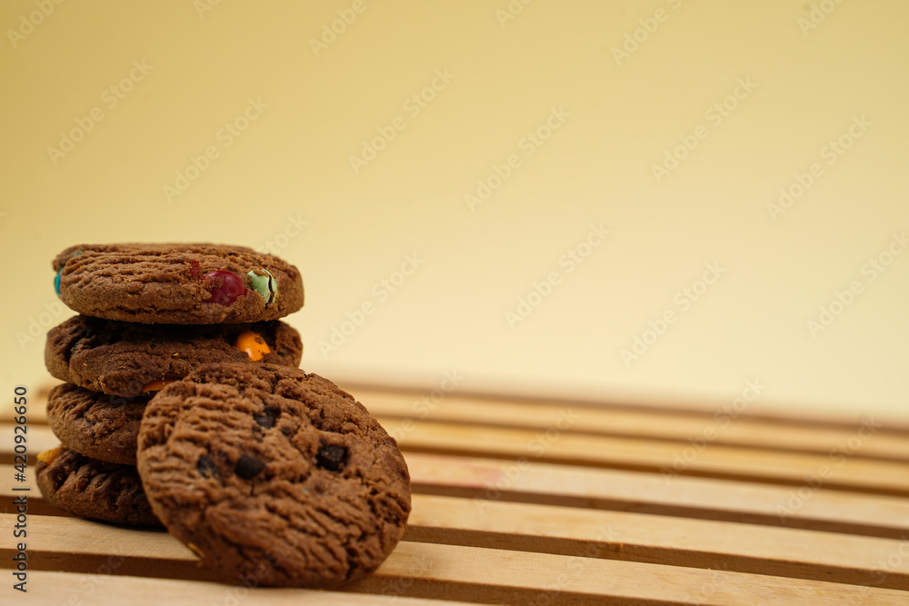 Delicious pastries with a unique variety of colorful choco chips have ...