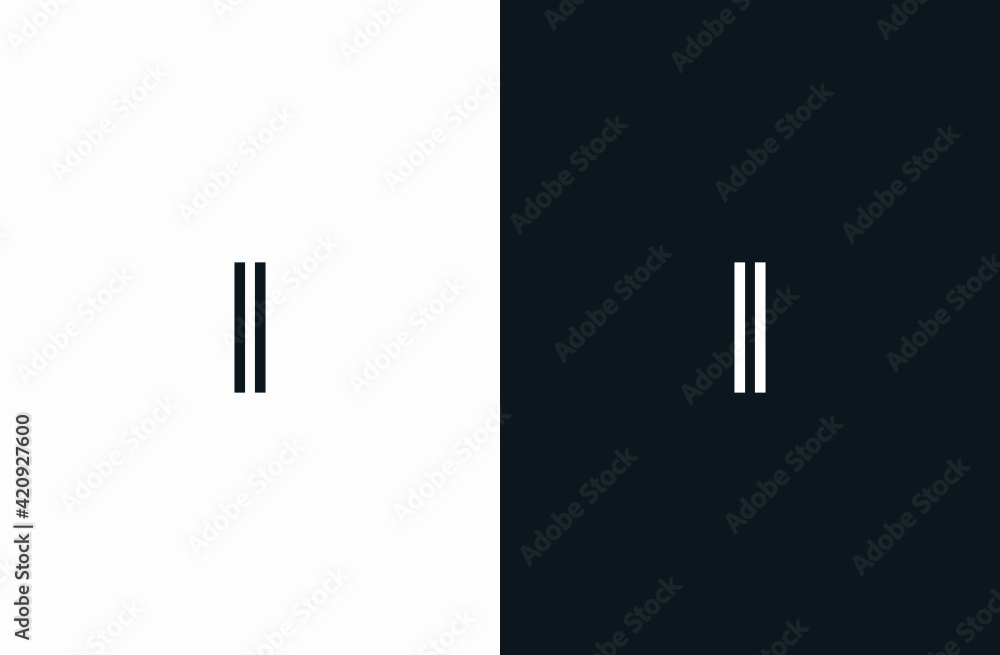 Initial Letter I Logo Black White Elegant Minimalist Signature Logo ...