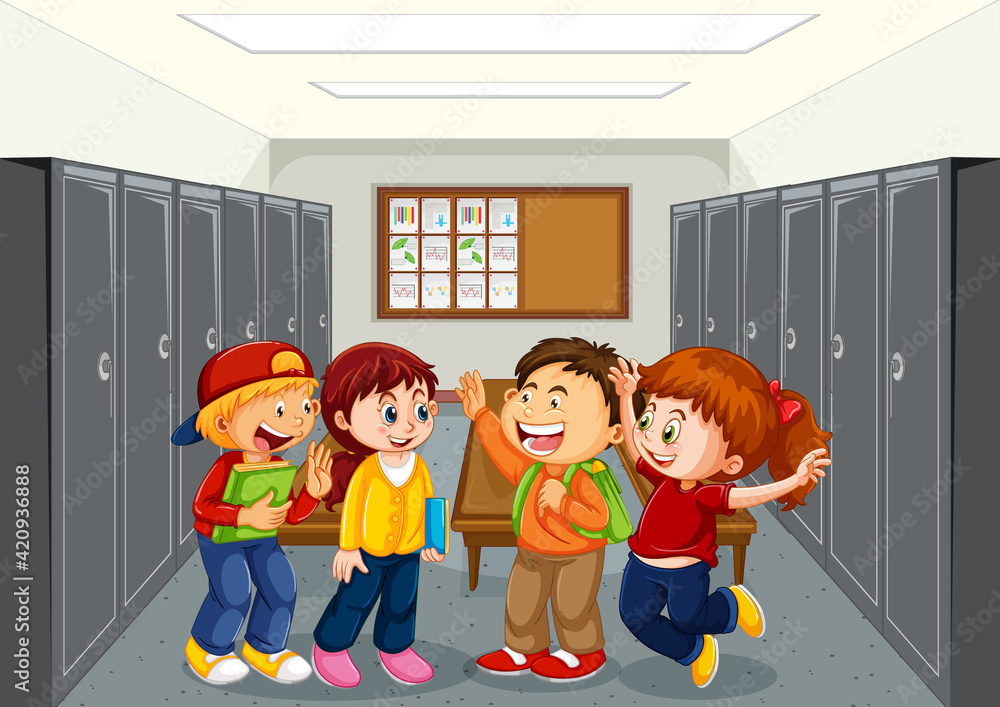 School Hallways Clipart