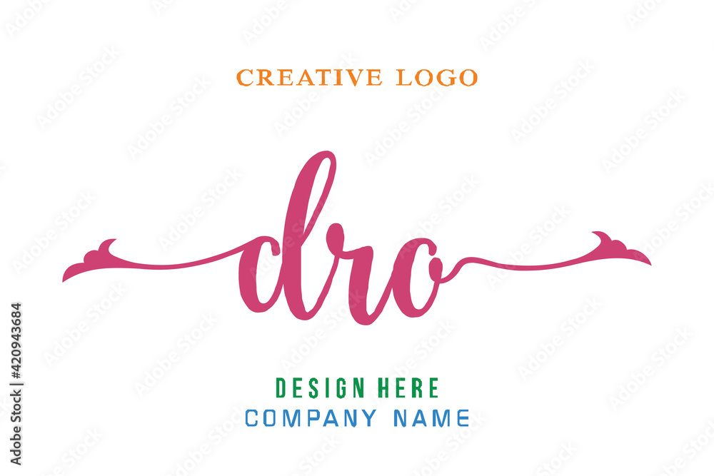DRO lettering logo is simple, easy to understand and authoritativeint ...