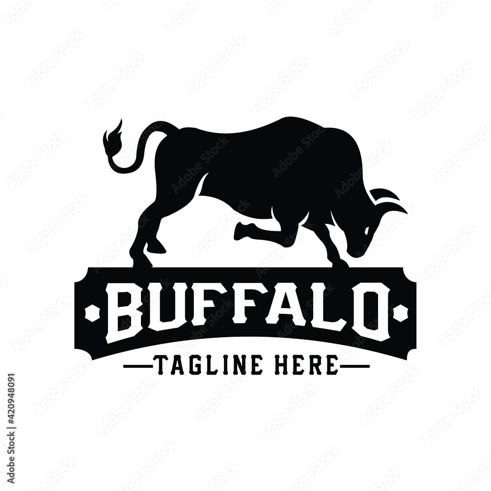 Buffalo Logo exclusive design inspiration Stock Vector | Adobe Stock