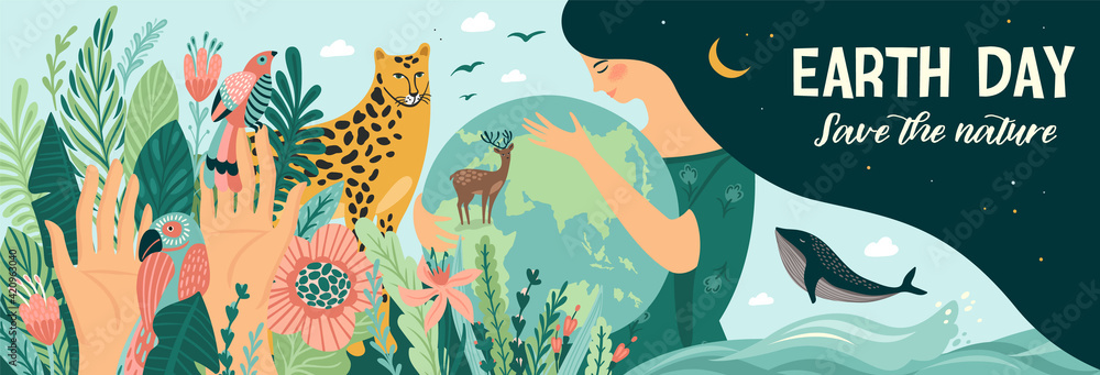 Vector illustration for Earth Day and other environmental concept ...