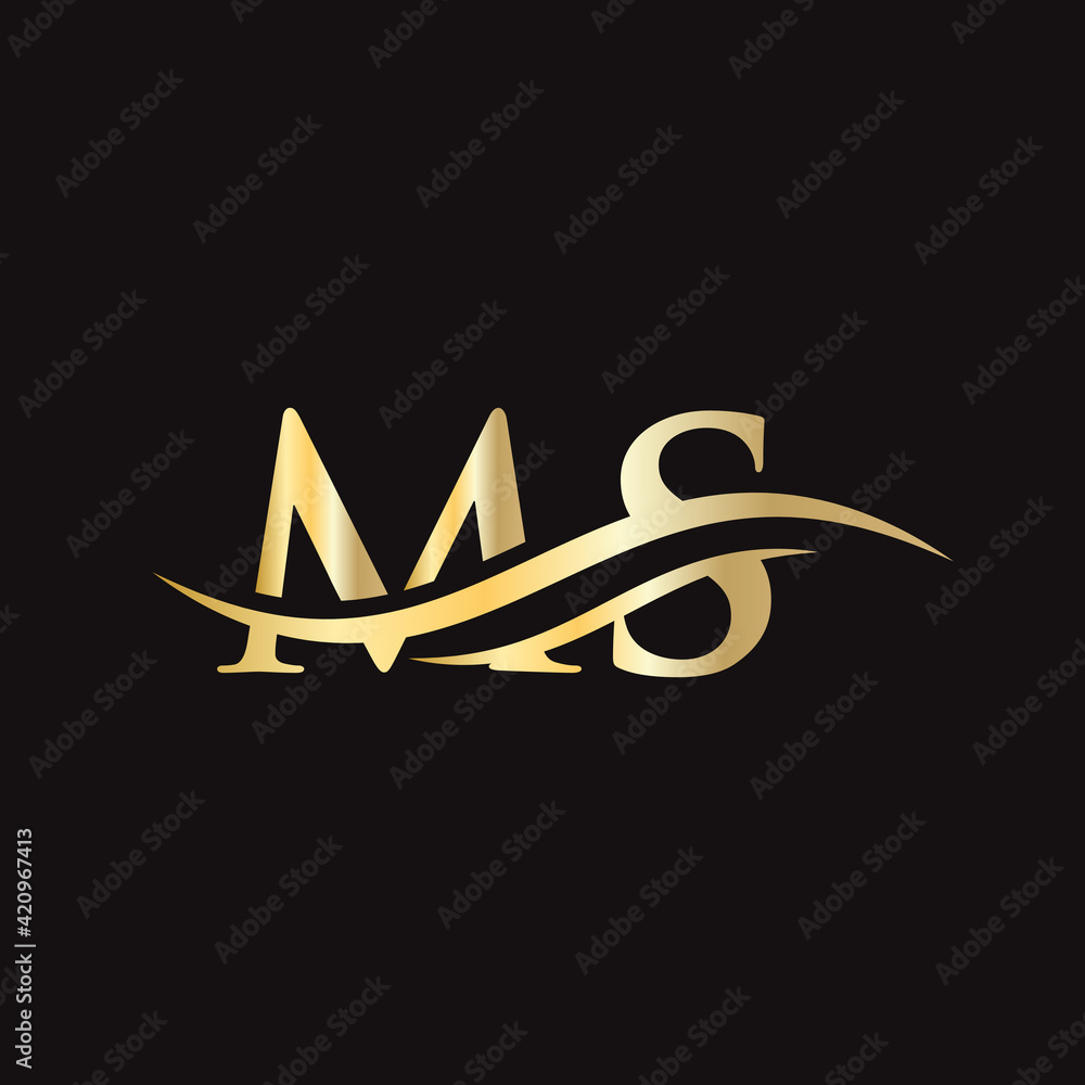 MS logo design. Initial MS letter logo design. Stock Vector | Adobe Stock