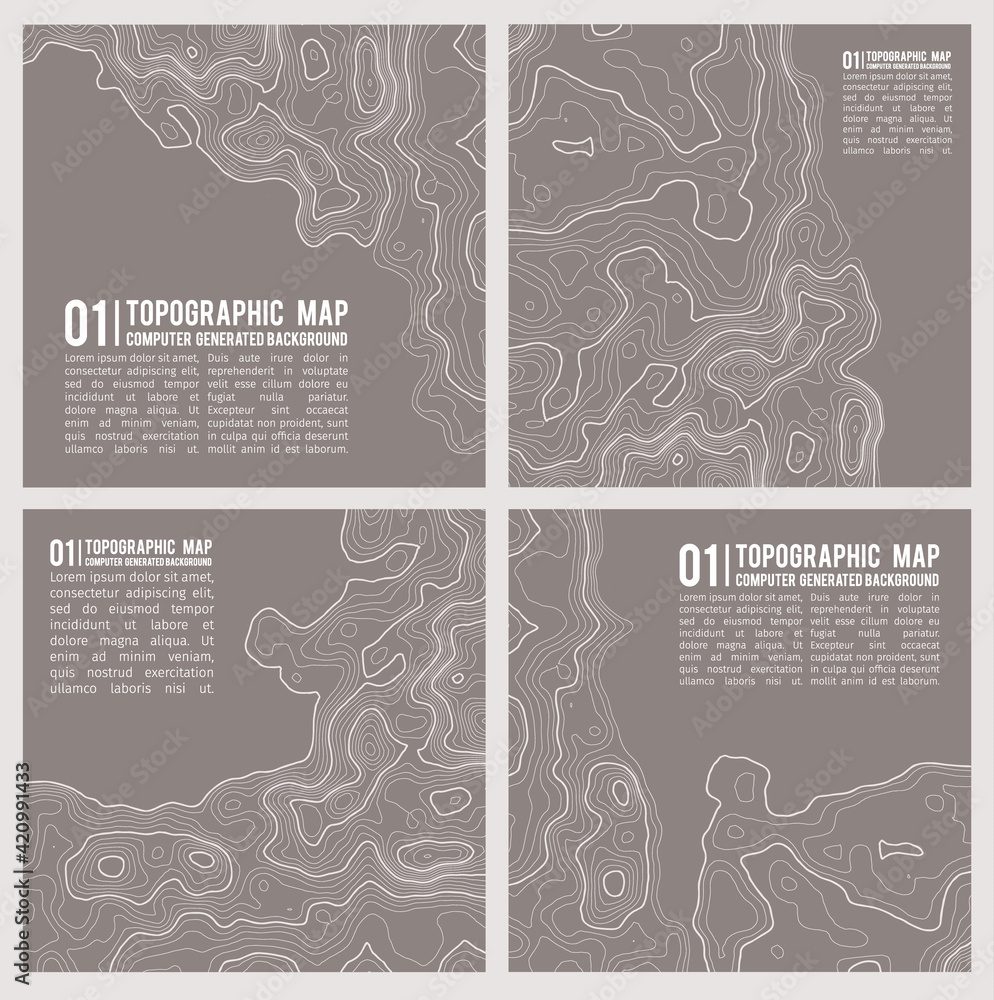 Geographic mountain topography vector illustration. Topographic pattern ...