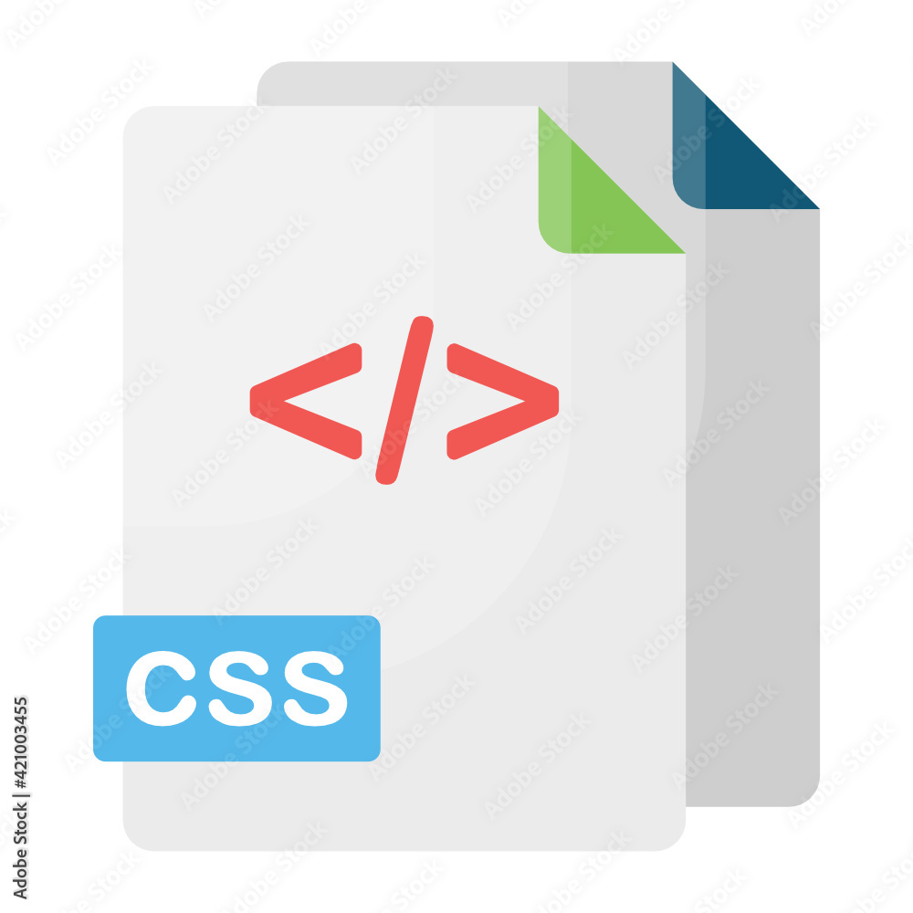 Style Sheet Concept, Front end Vector Color Icon Design, Software and ...