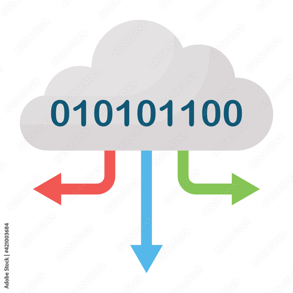 Cloud Program Concept, Edge Computing Vector Color Icon Design, Software and web development ...