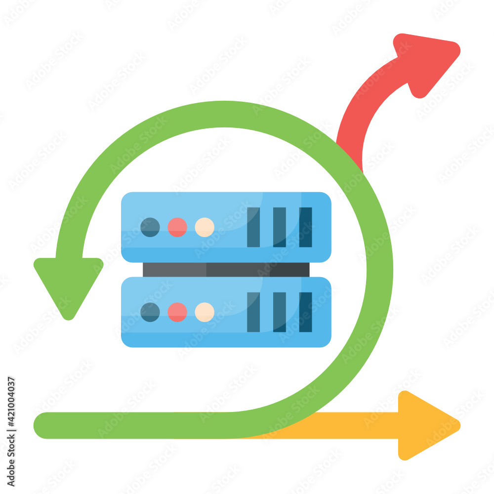 Agile Server Concept, Vector Color Icon Design, Software and web development symbol on white ...