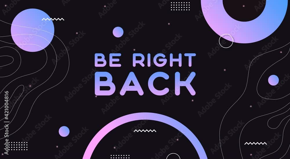 Animated Twitch Screens Cute Neon for Stream - BRB Media background ...