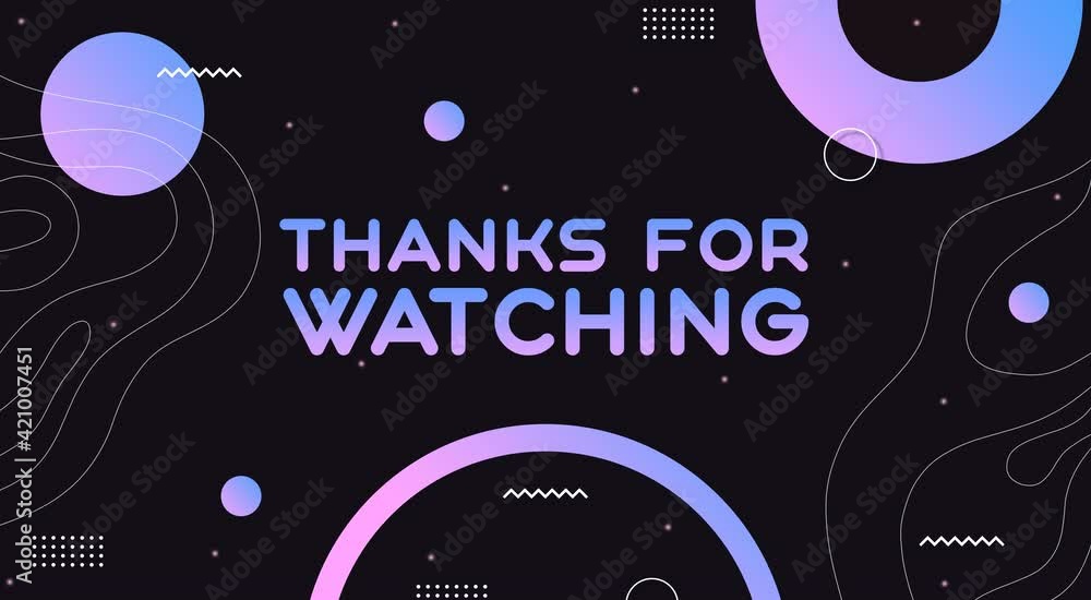 Animated Twitch Screens Cute Neon for Stream - Thanks for watching ...