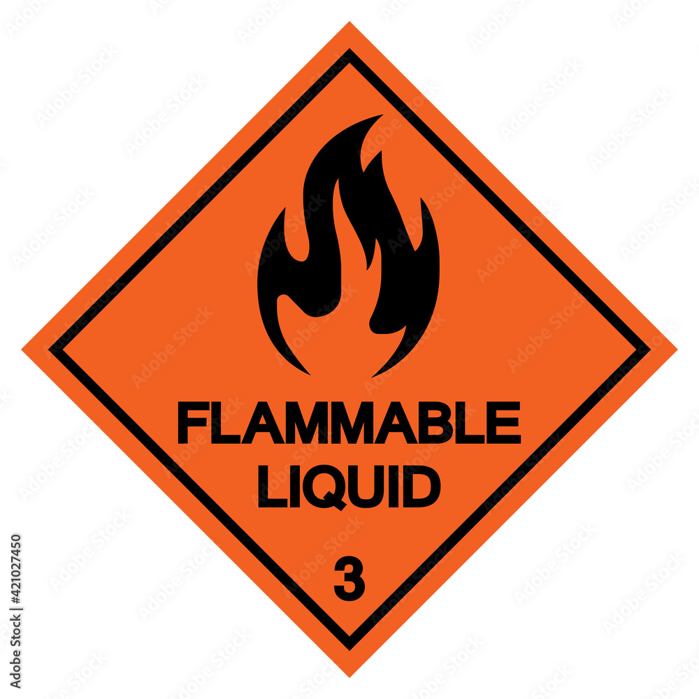 Flammable Liquid Symbol Sign ,Vector Illustration, Isolate On White ...