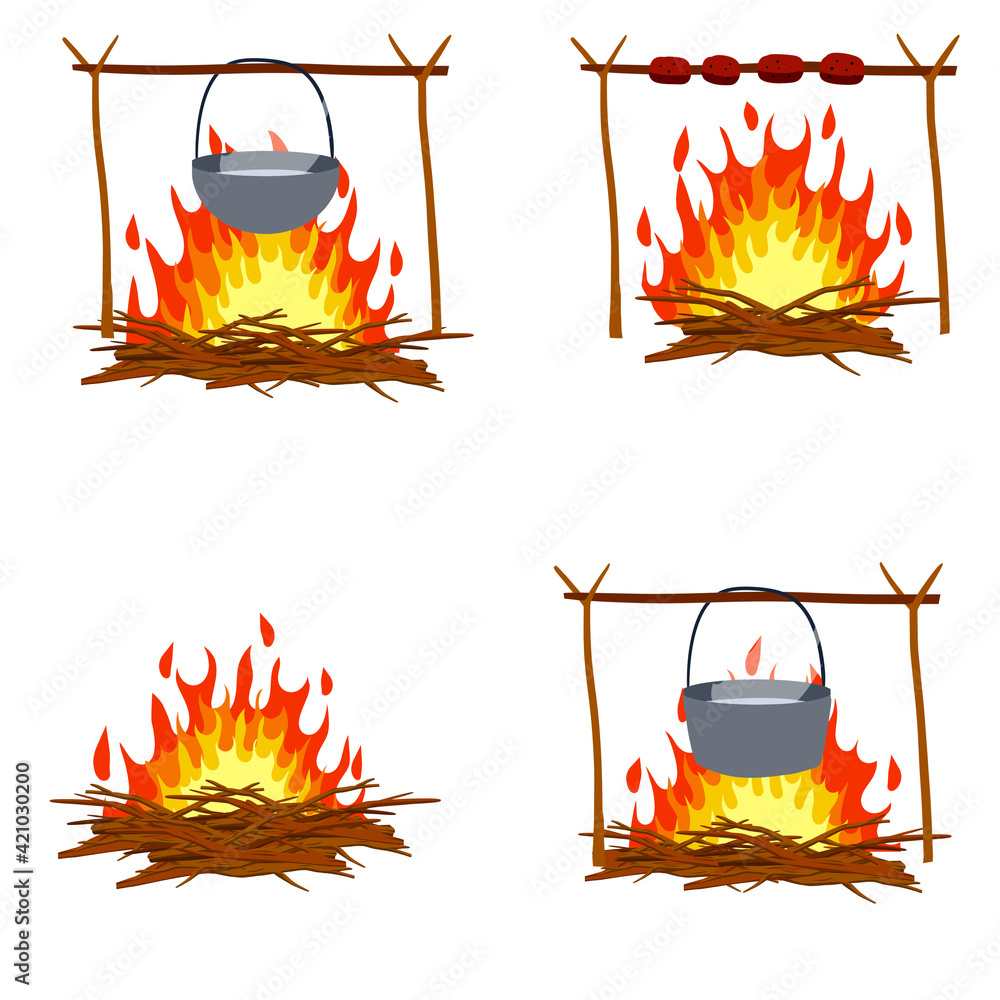 Kitchen Fire Cartoon