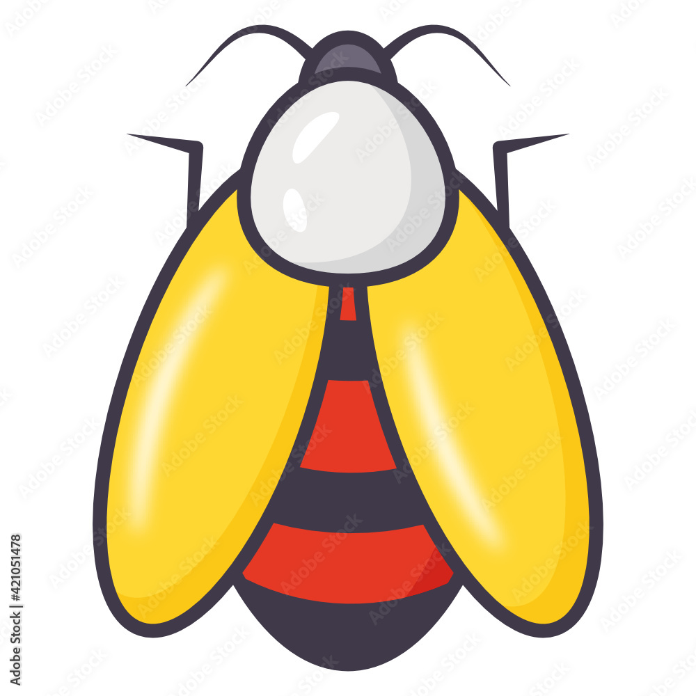 Flying bite insect, diptera icon of flat style, fly Stock Vector ...