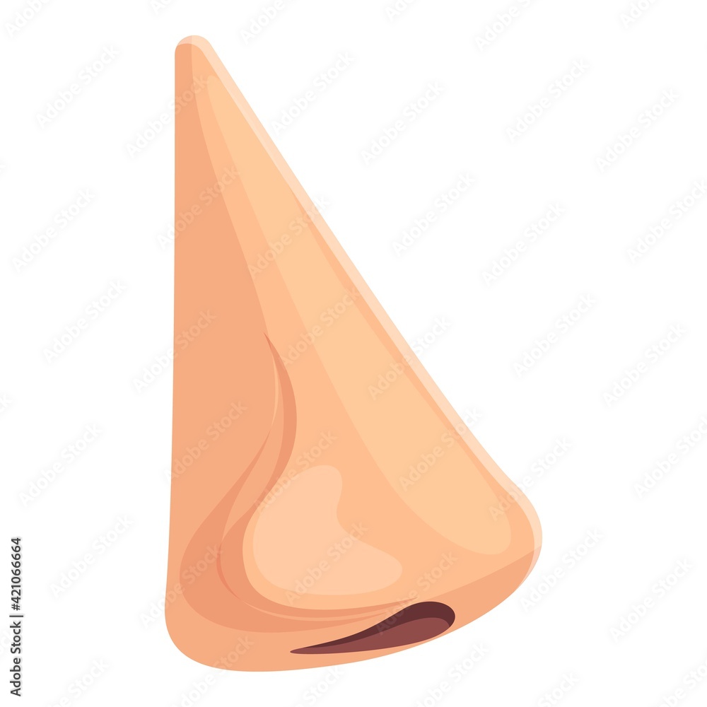 Human body nose icon. Cartoon of human body nose vector icon for web ...