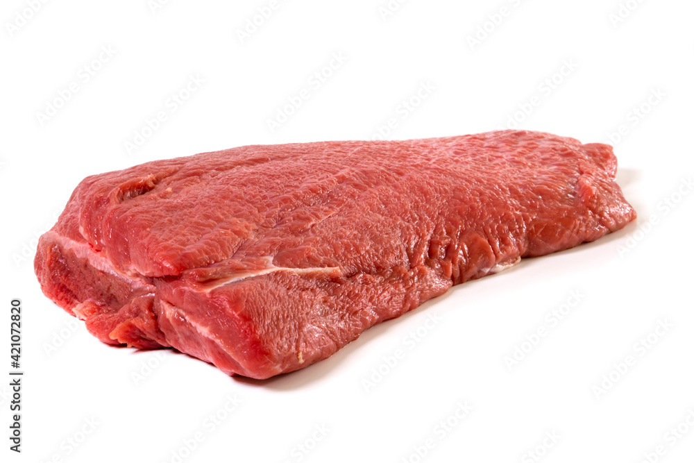 Fresh beef isolated on white background. The shoulder blade is one of ...
