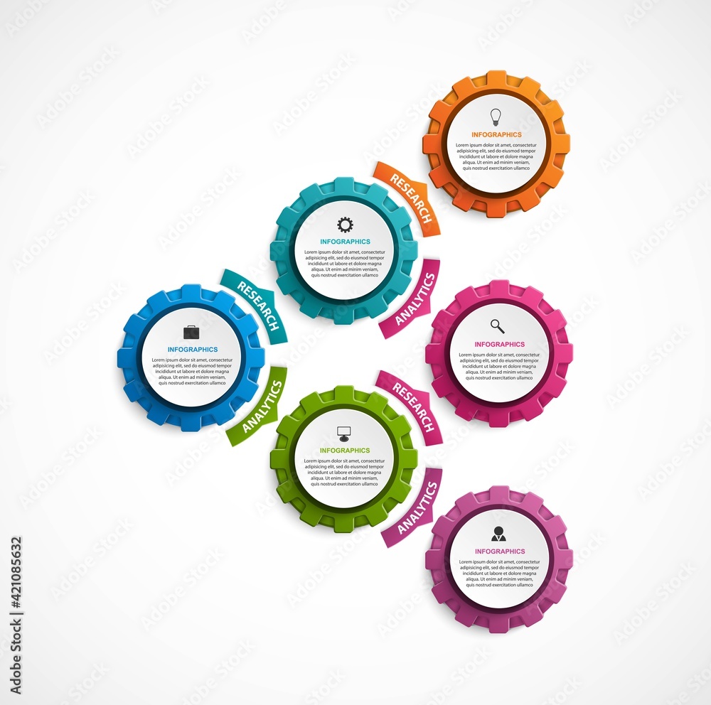 Infographic design organization chart template. Stock Vector | Adobe Stock