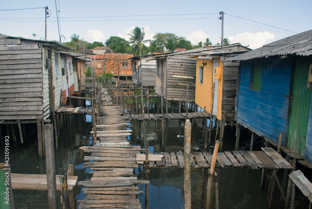 Comunidade de Palafitas dos Irmaos Coragem. Stock Photo | Adobe Stock