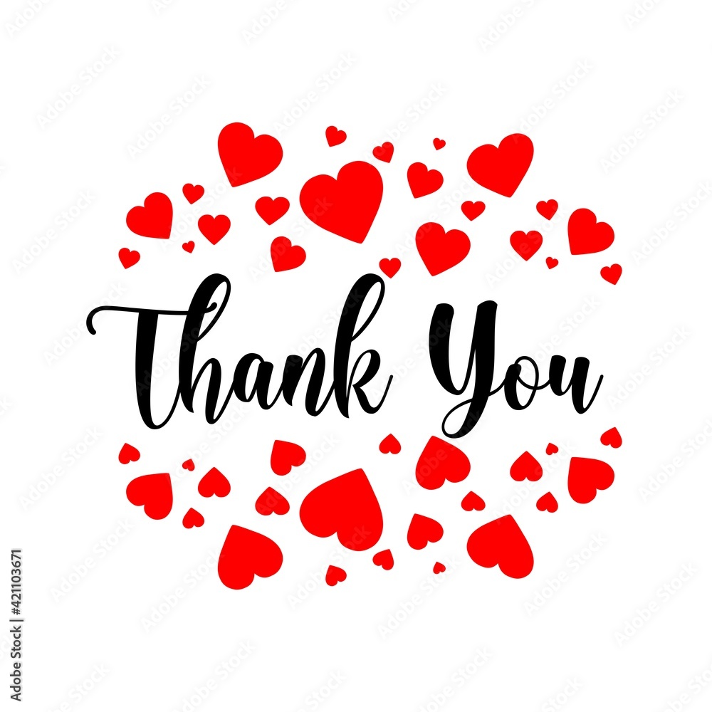 Thank You Card. Hand Written Lettering for Title, Heading, Photo ...