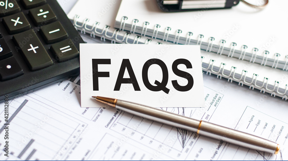 Word text FAQS on white paper card, business concept Stock Photo ...