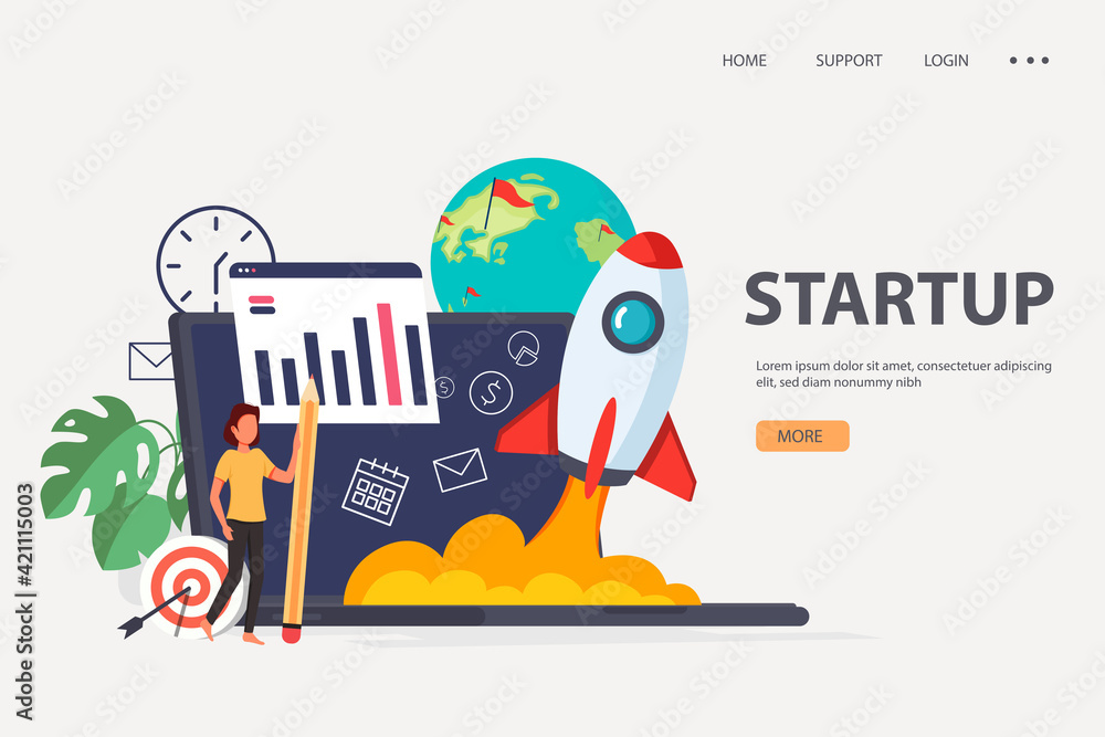 Starting a new business project. Development process. Product ...