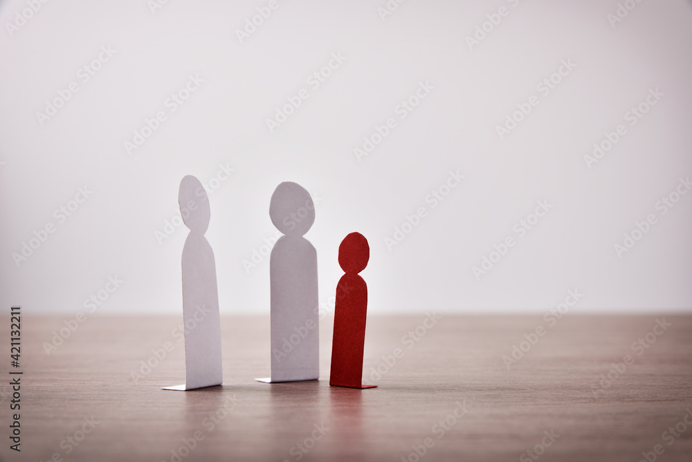 Child bullying concept with paper cutouts and light background Stock ...