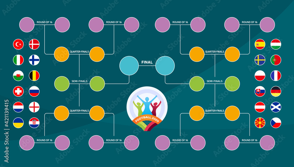Match schedule, template for web, print, football results table, flags ...