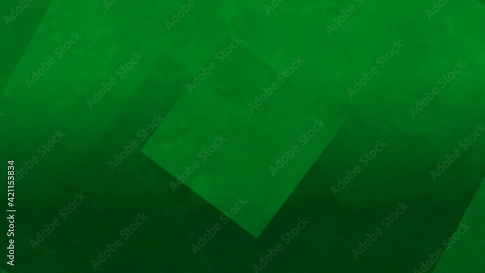 Abstract animation of green rectangle shapes on an organic gradient ...