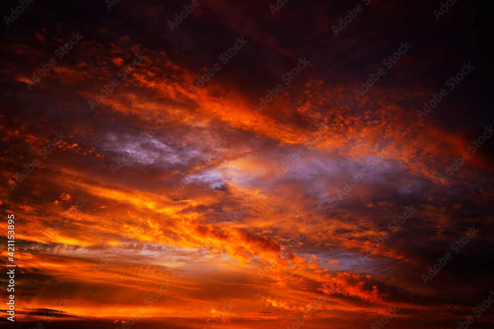 Abstract dark red background. Dramatic fiery bloody sky. Fantastic ...