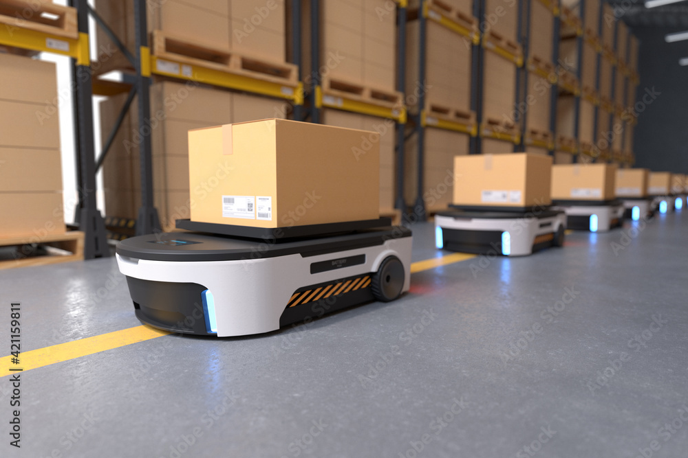 Autonomous Robot transportation in warehouses, Warehouse automation ...