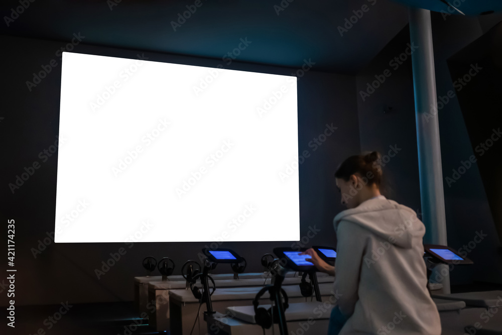 White screen, scifi, technology, futuristic, template, mock up ...