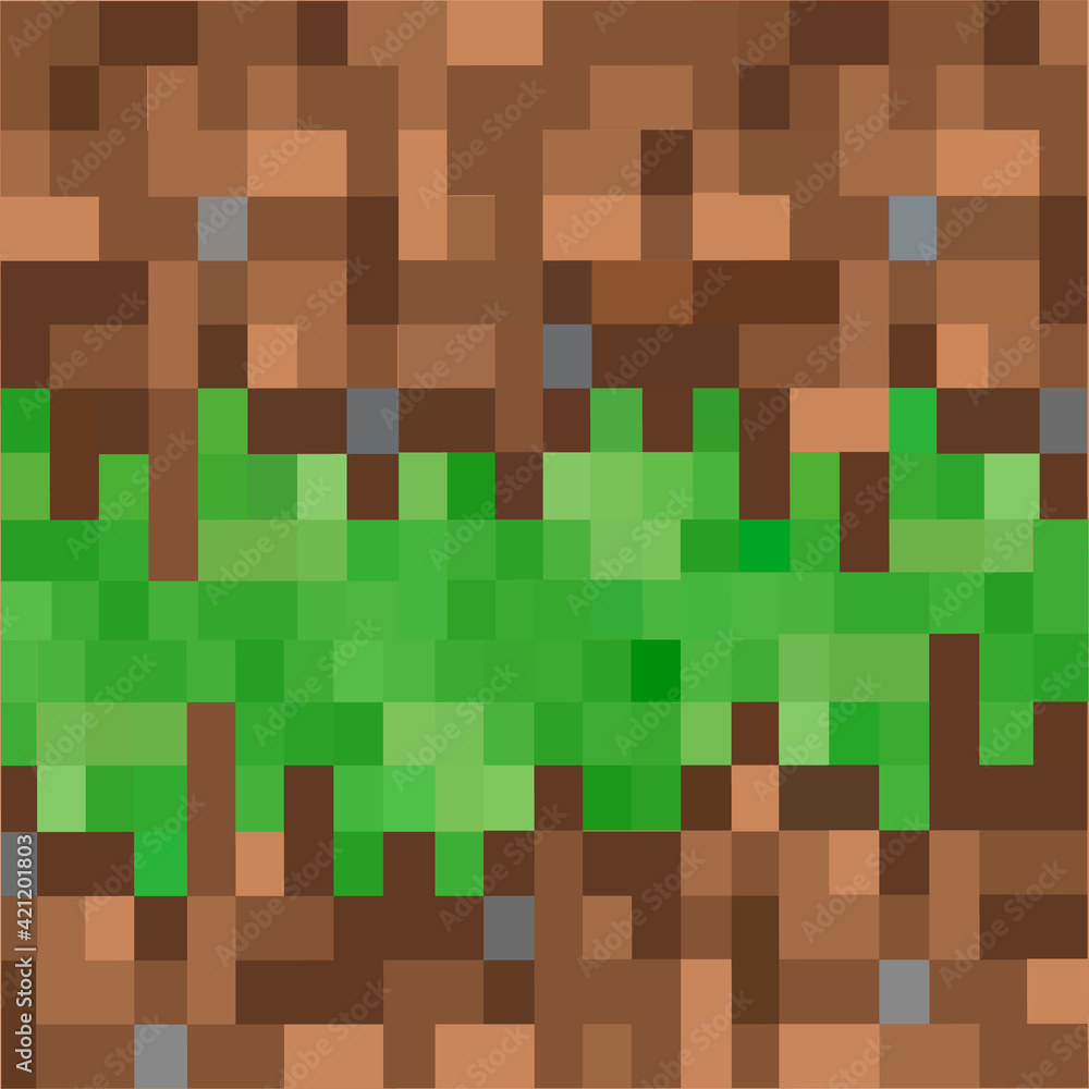 Pixel background. The concept of games background. Minecraft concept ...