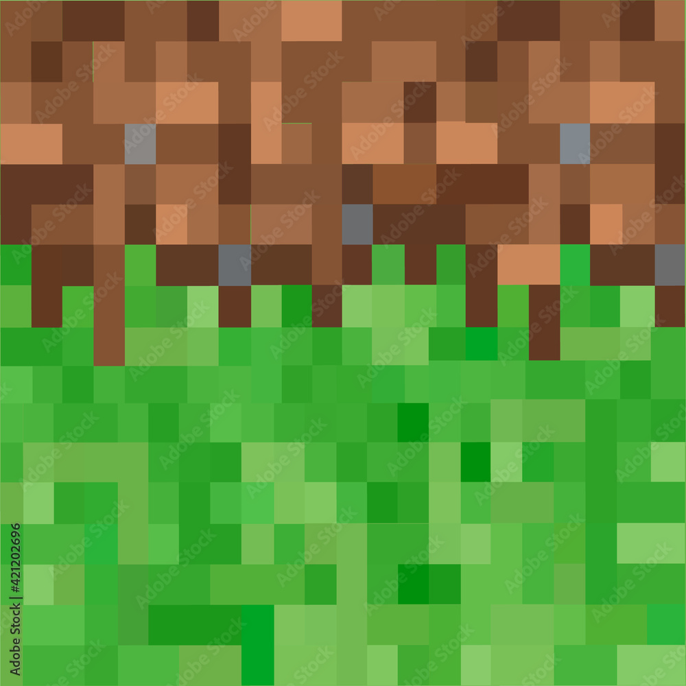 Pixel background. The concept of games background. Minecraft concept ...