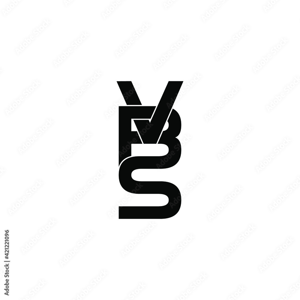 vbs letter original monogram logo design Stock Vector | Adobe Stock