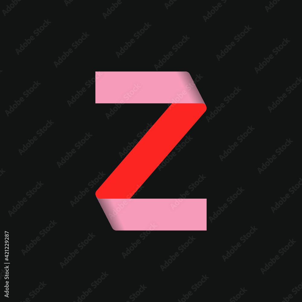 Initial Letter Z Logo with Folding Icon Concept. Creative Minimal ...