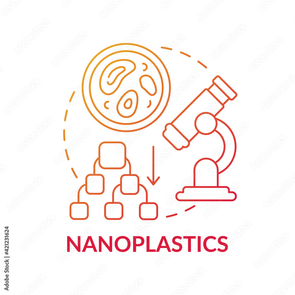 Nanoplastics concept icon. Ecology idea thin line illustration. Harmful ...