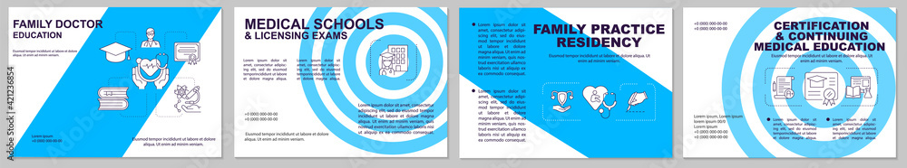 Family doctor education brochure template. Medical courses. Flyer ...