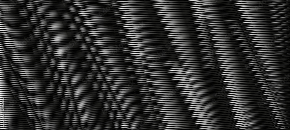 Black futuristic abstract texture with diagonal striped volume shapes ...
