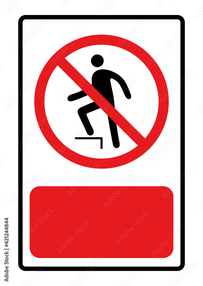 Symbol for not trampling Red background for text input Vector ...