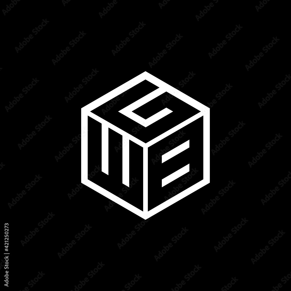WBG letter logo design with black background in illustrator, cube logo ...