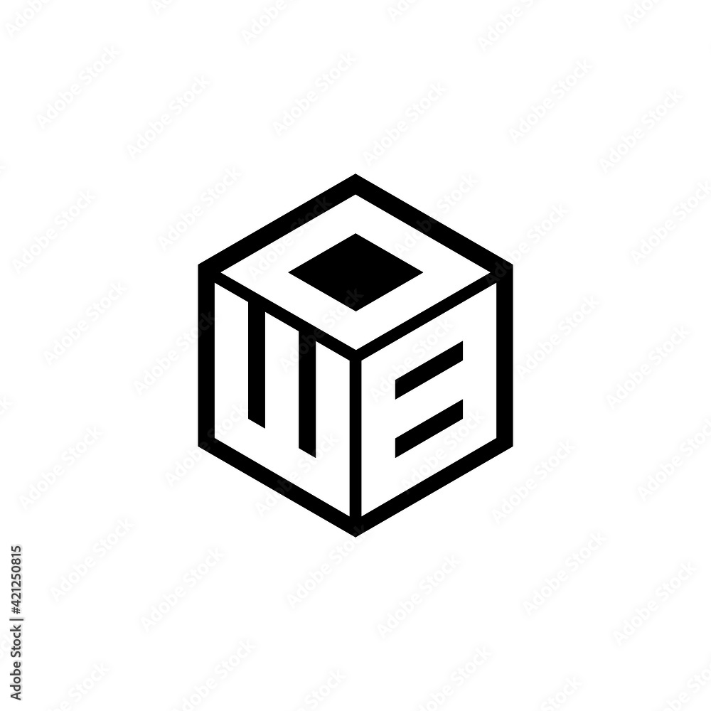 WBO letter logo design with white background in illustrator, cube logo ...