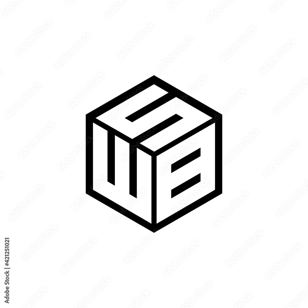 Vecteur Stock WBS letter logo design with white background in ...