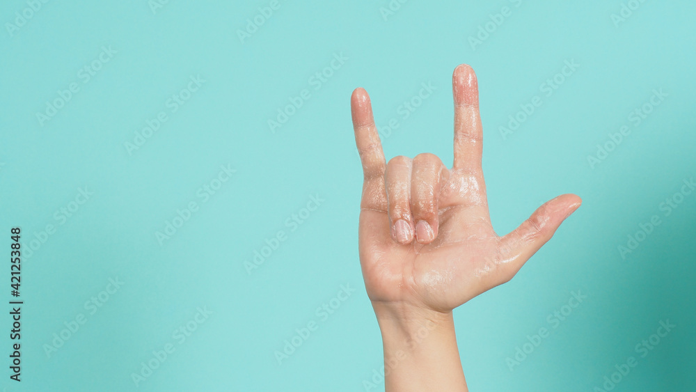 I love you or love sign, expresses tender feelings in romantic mood and ...