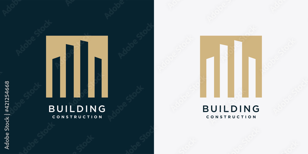 Building logo design template with creative concept Stock Vector ...