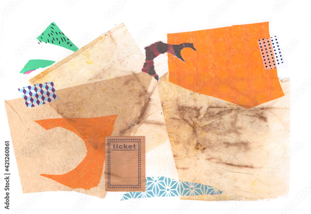 artistic background collage from texture elements Stock Illustration ...