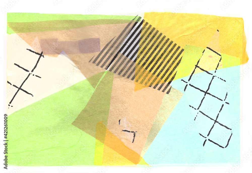 artistic background collage from different texture elements Stock ...